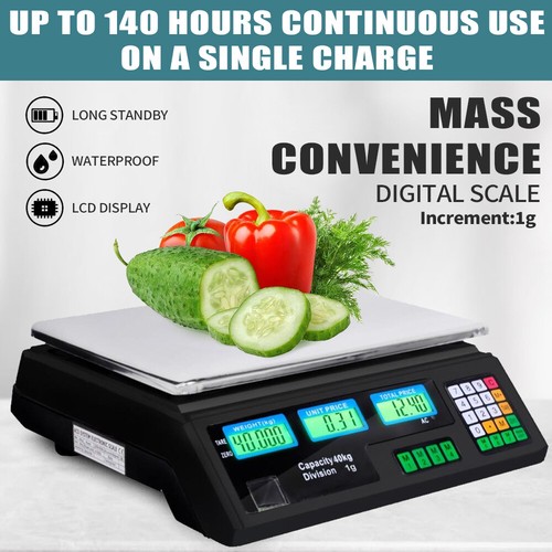40KG Kitchen Digital Scale Electronic Commercial Shop Weight Scales ...