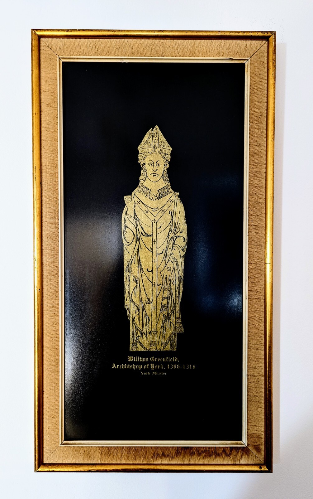 Large Vintage Brass Rubbing William Greenfield Archbishop of York ...