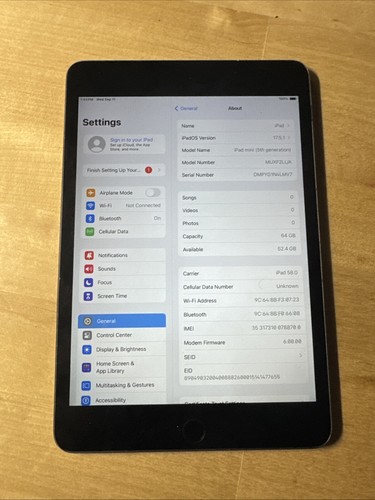 Apple iPad Mini A2126 64GB Cellular - Fully Tested & Functional | eBay