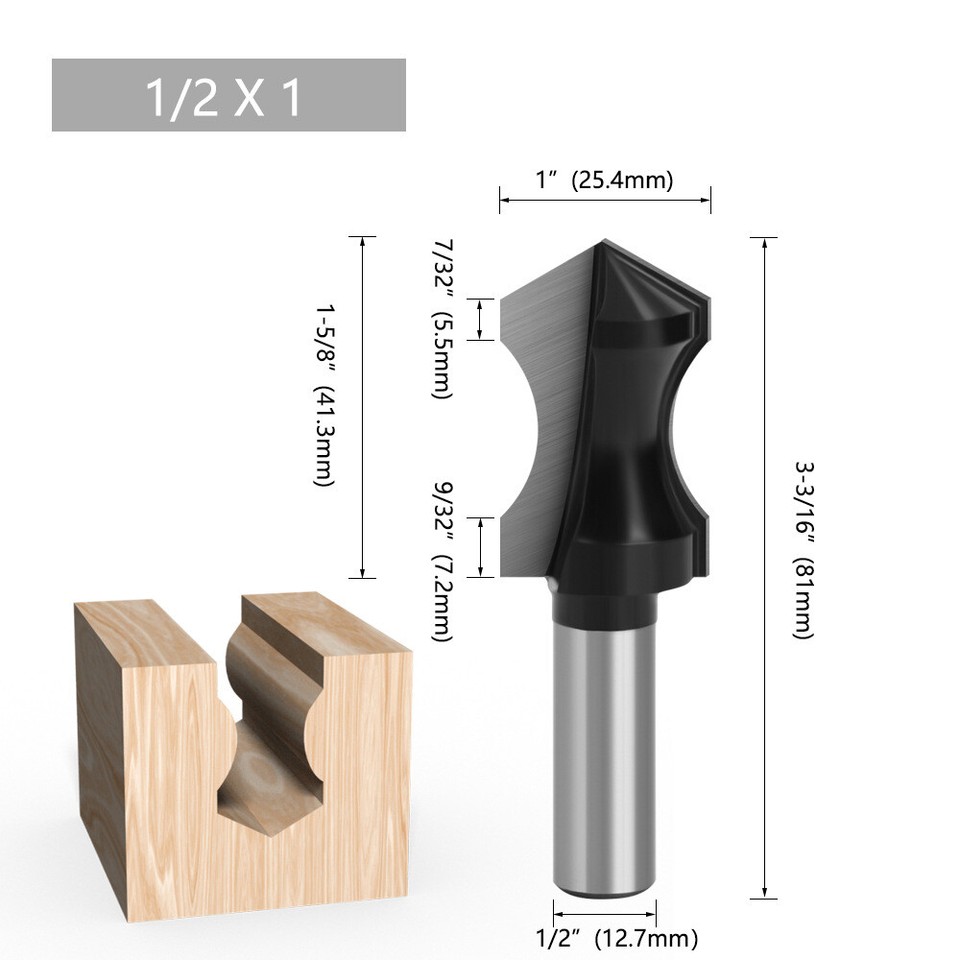 1/2 12mm Shank Plunge Cut Hand Grip TCT Router Bit | eBay