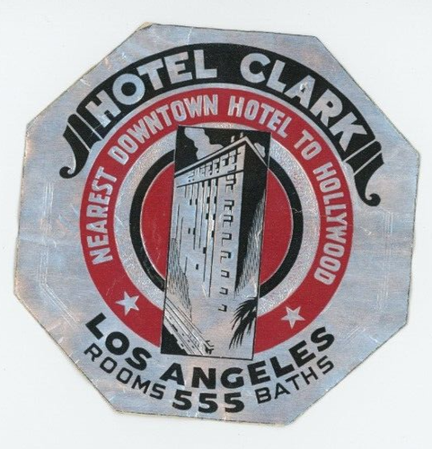 1940's Art Deco Motel Clark Los Angeles CA Sticker Label EVN2 | eBay