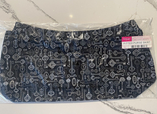 Thirty-One Key's Keys Purse Bag Cover Interchangeable Skirt Black and ...