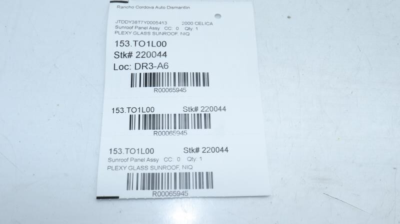 2000-2002 Toyota Celica GT GTS Sunroof Assembly Plexi Glass 65945 | OE ...