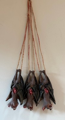 Bloody Guts Bats Set of 3 Latex Rubber Hanging Halloween Props | eBay