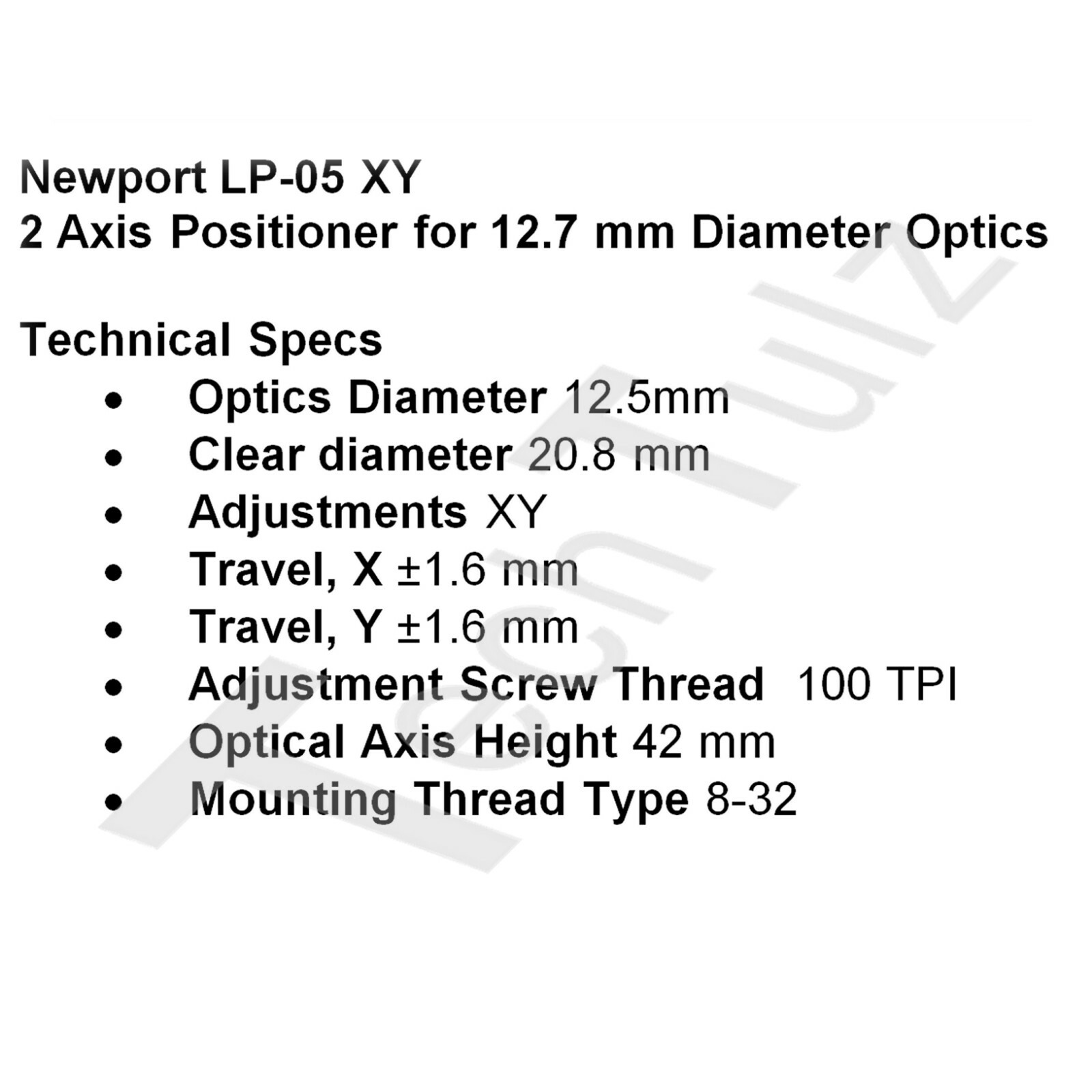 Newport LP-05 Positioners XY, XYZ, XYZ Theta 12.7 mm Optics - complete ...