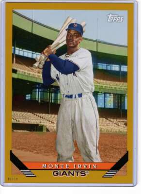 Monte Irvin 2019 Topps Archives 5x7 Gold #234 /10 NY Giants | eBay