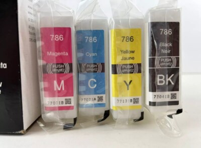 Set of 4 genuine Epson 786 ink cartridges 801947290291| eBay