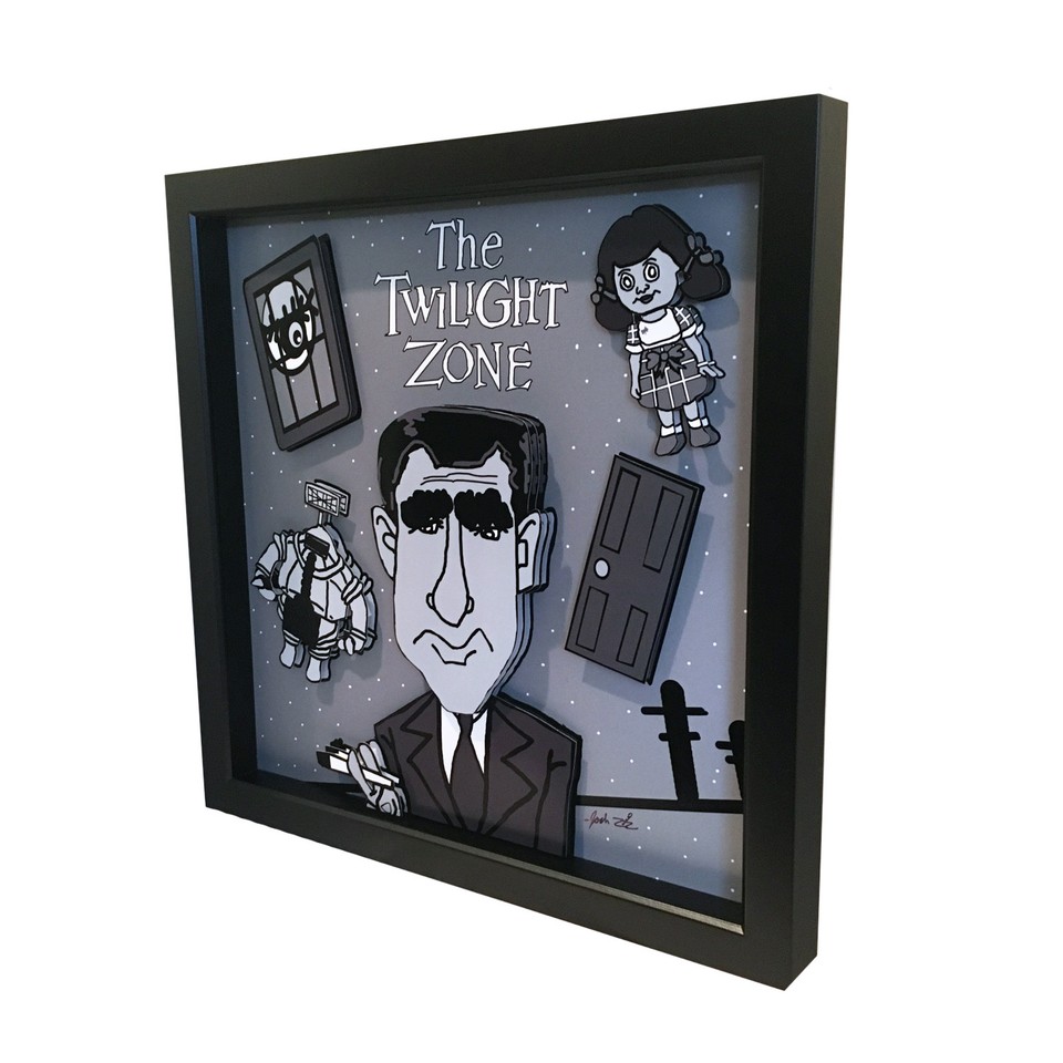 Twilight Zone Rod Serling 3D Pop Art Print Kanamit Talking Tina Artwork ...