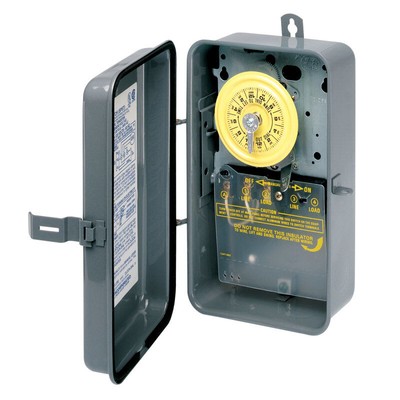 Intermatic T101RD89 120V Gray Mechanical Outdoor Timer with Enclosure ...