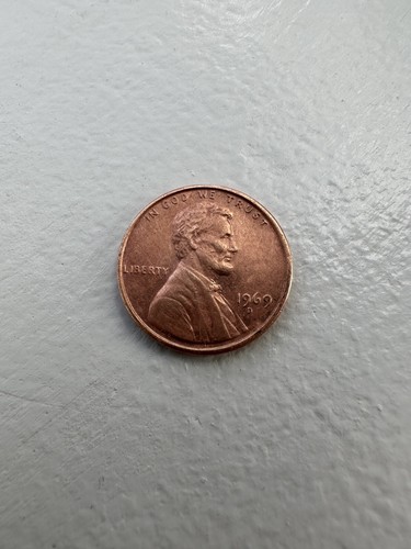 1969 d Rare Lincoln Penny Cent - floating roof / no fg / floating top ...