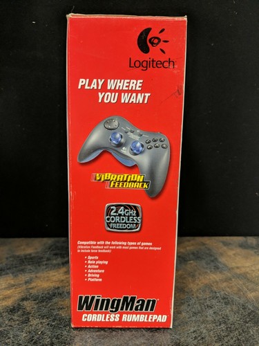 LOGITECH WINGMAN CORDLESS RUMBLEPAD WIRELESS PC CONTROLLER, ORIGINAL ...