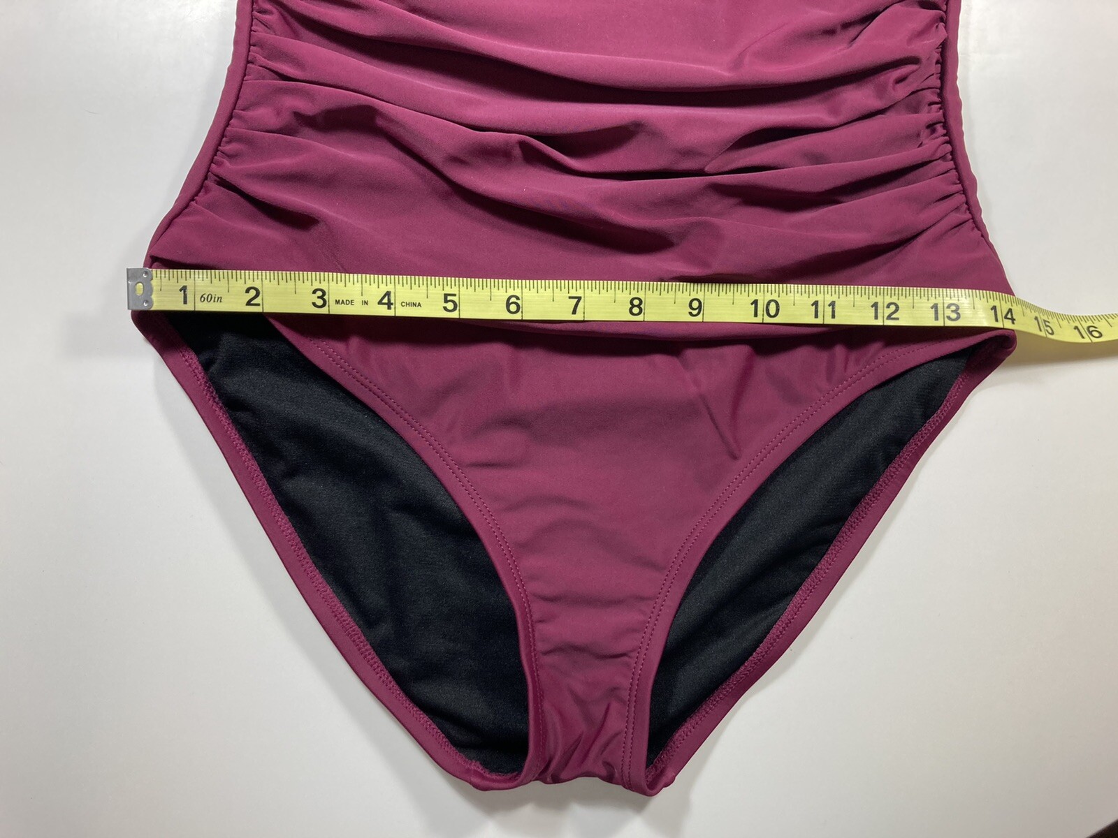 NWT Hilor Size 8 Small One Piece Swimsuit One Shoulder Ruffle Solid Red ...