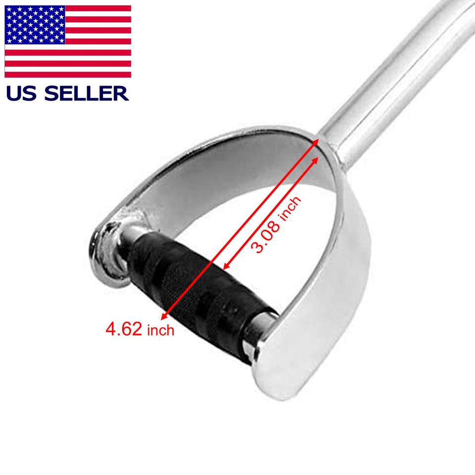 Home Gym Cable Attachment Handle Machine Strength Exercise Chrome ...