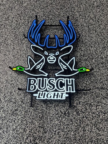 NEW Busch Light Beer Deer Duck Hunting LED Bar Sign 29x24 Official ...