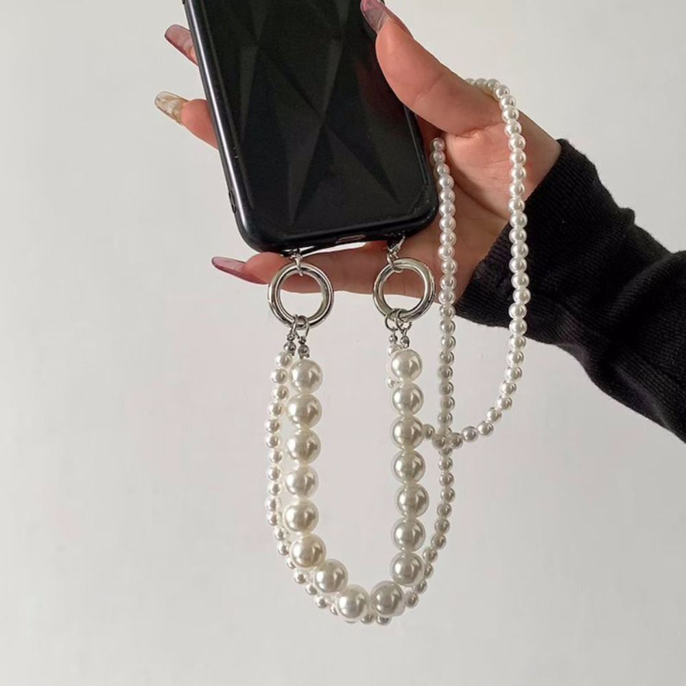 U-Shaped Tassel Pearl Phone Lanyard Phone Case Chain Straps Phone ...