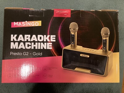 MASINGO Karaoke Machine Presto G2 - Gold | For Adults and Kids (2022 ...