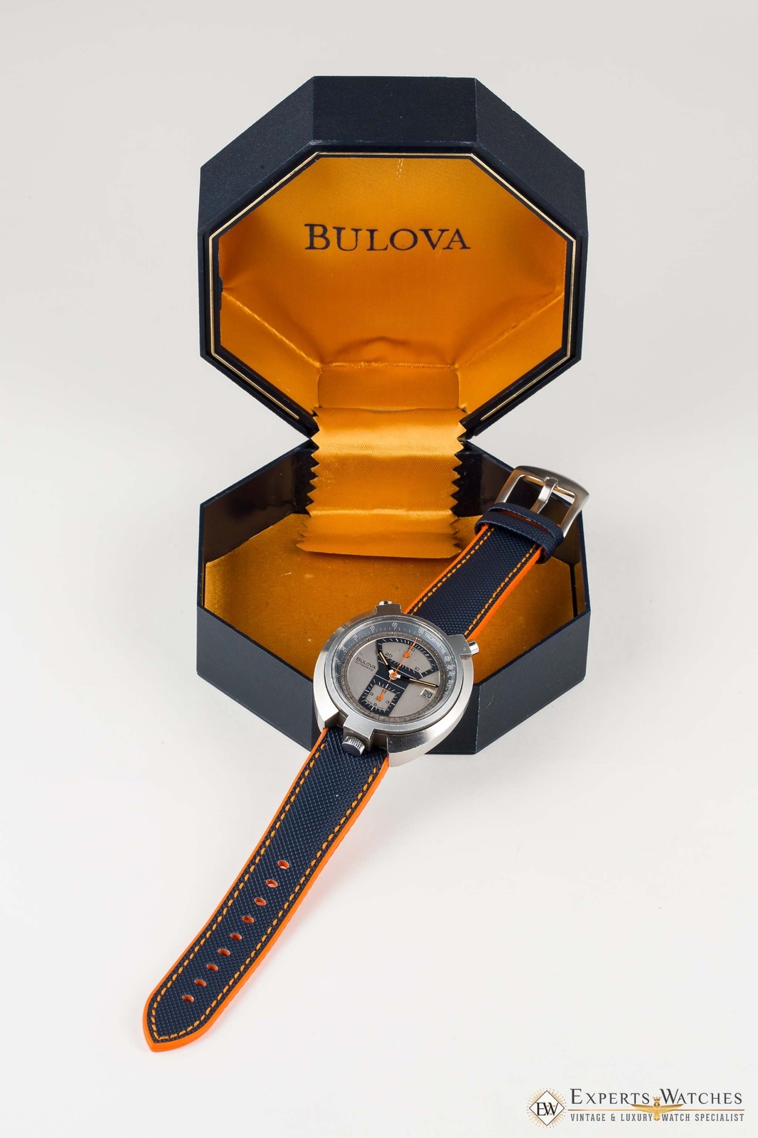 Serviced BULOVA BULLHEAD Parking Meter Chronograph Automatic Cal 12 ...