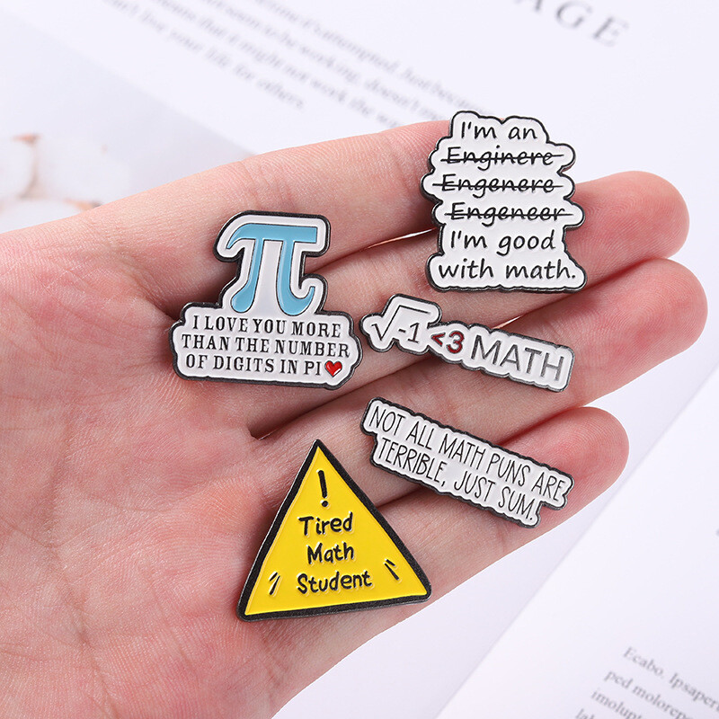 Enamel Pins Cartoon Science Chemistry Lab Math Badge Jeans Lapel Brooch ...