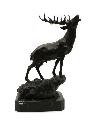 Elegance in Bronze: After Pierre-Jules Mene Stag Sculpture - A Majestic ...