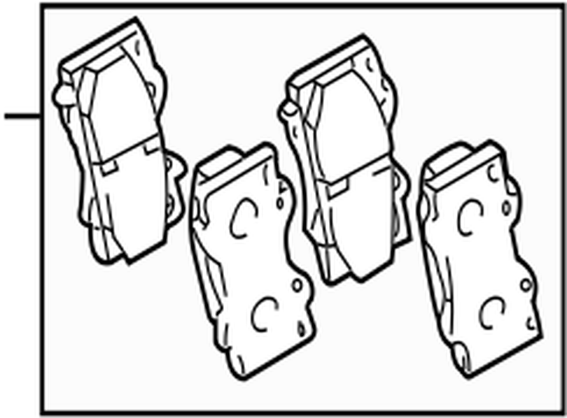 04465-60230 Toyota Pad kit, disc brake, front 0446560230, New Genuine ...