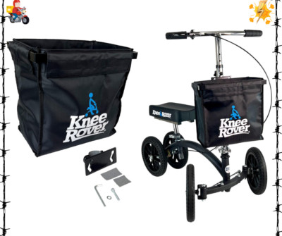 KneeRover Deluxe Knee Scooter Basket Accessory with Large Capacity ...