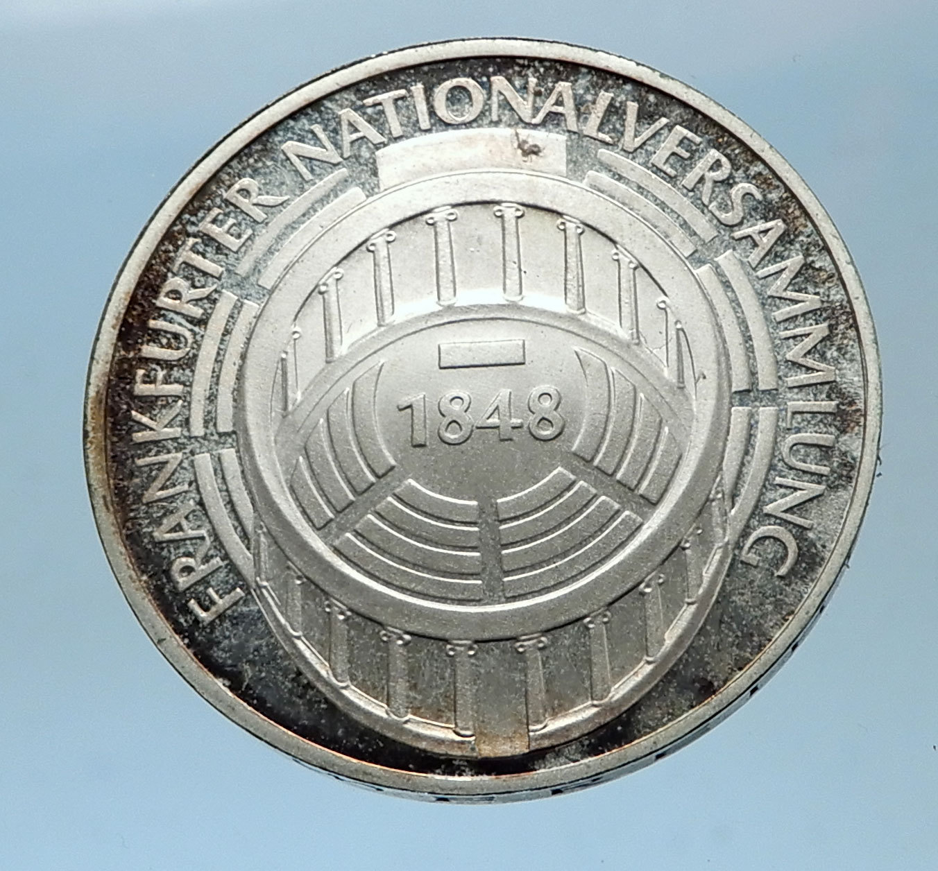 1973 GERMANY Proof Silver 5 Mark German Coin FRANFURT PARLIAMENT ...