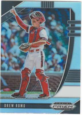 DREW ROMO RC 2020 Panini Prizm Draft ROOKIE Silver #35 Refractor ID ...