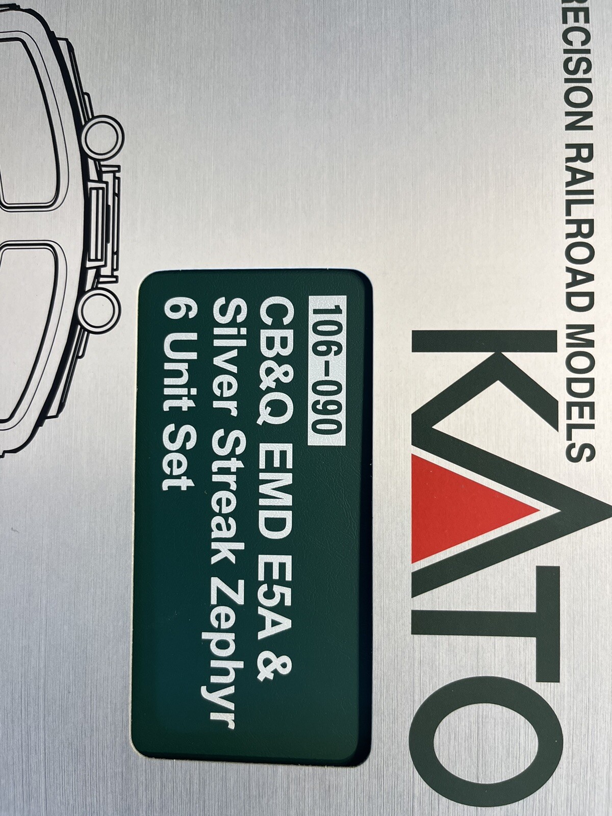 KATO N Scale Streak Zephyr DCC Locomotive and 5 Car Silver Streak Set ...