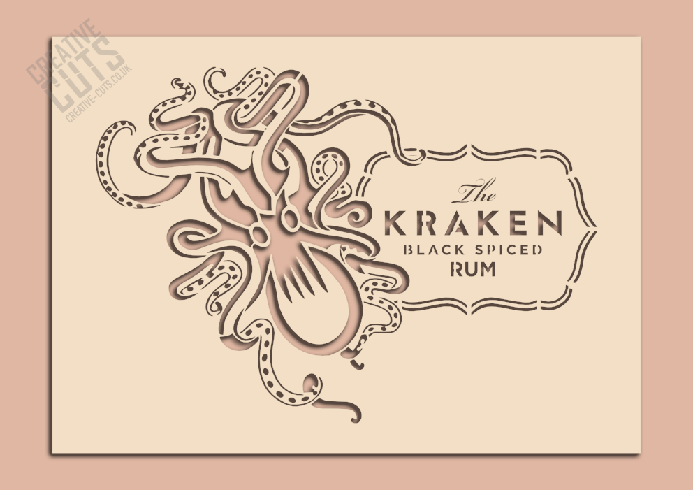 Kraken Rum Stencil —— Premium Mylar stencil | eBay