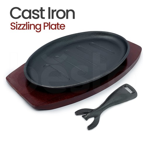 Sizzle Platter Cast Iron Steak Sizzler Serving Plate Sizzling Dish ...