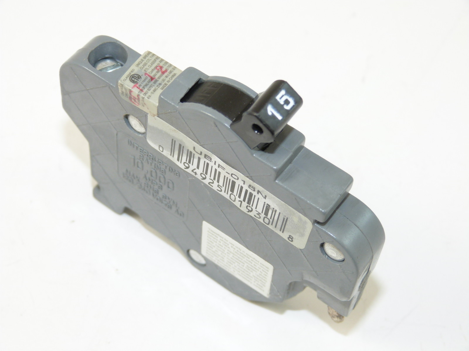 NC015 Stab Lock UBIF015N 1p 15a 120/240v Circuit Breaker NEW 1yr ...