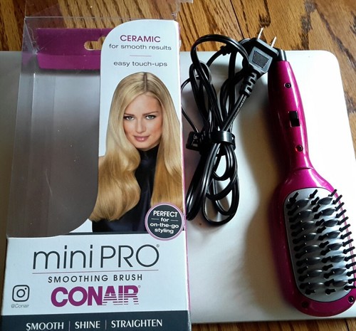 Conair Mini PRO Ceramic Smoothing Straightening Brush, BC11 74108358448 ...