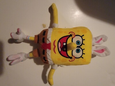 Sponge Bob Squarepants Easter Bunny Ears Plush Stuffed Toy 10” 2006 ...
