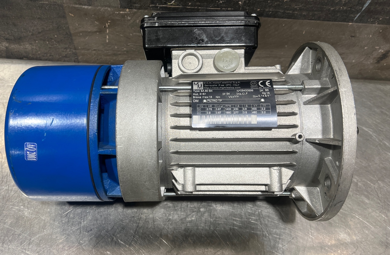 MGM MOTOR Type BA 80 B4 ELECTRIC MOTOR. Nos Surplus | eBay