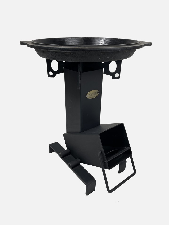 Traditional Cast Iron Uzbek Kazan Saj + Portable Collapsible Rocket ...