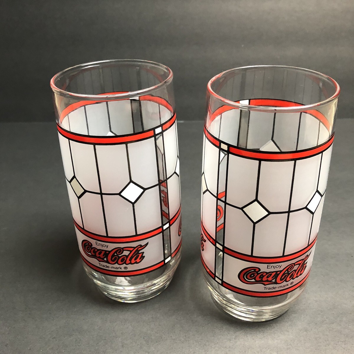 Coca Cola Stained Glass ORIGINAL COCA COLA STAINED GLASS WINDOW