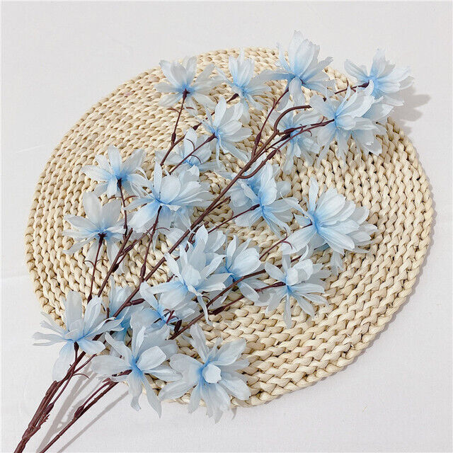 Artificial Fake Silk Flowers Long Stem Bouquet DIY Garden Hotel Table ...