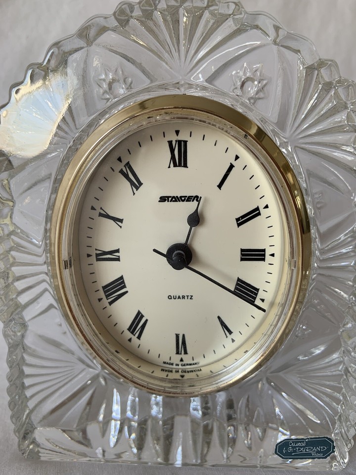 JG DURAND CRYSTAL CLOCK MADE IN FRANCE/Clock Pieces Made In Germany ...