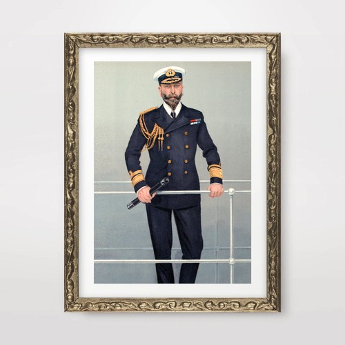 OLD SHIPS CAPTAIN PORTRAIT SEASIDE NAUTICAL ART PRINT Poster Decor Wall ...