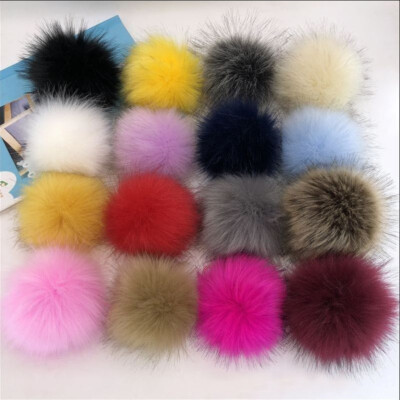 1PC DIY 12CM Cute Faux Rabbit Fur Hair Ball Hairs Knitting Hat ...