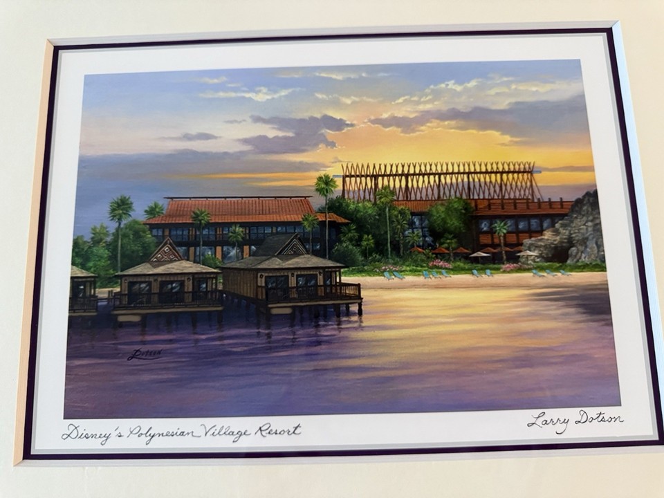 Disney Park Larry Dotson Polynesian Village Resort Vacation Memories ...
