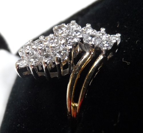 14K YG LADIES RING W/DIAMONDS | eBay