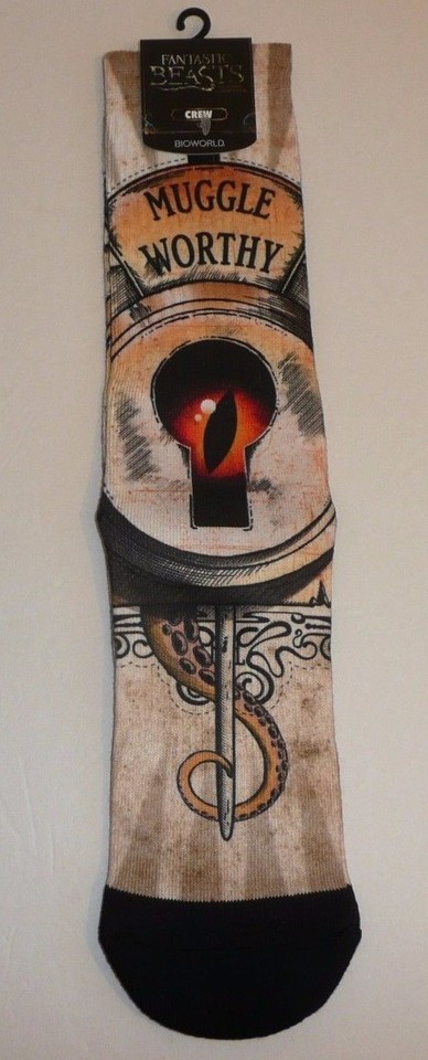 Fantastic Beasts Crew Socks Muggle Worthy Sublimated Harry Potter ...