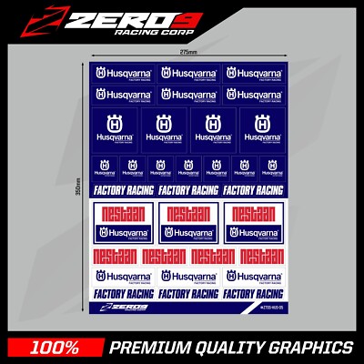 HUSQVARNA STICKERS, MOTOCROSS STICKERS, STICKER SHEET, MX STICKERS # ...