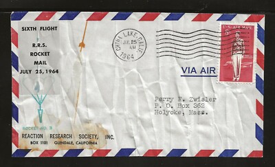 1964 US rocket mail cover RRS at CHINA LAKE, Earhart - EZ 58C3a | eBay