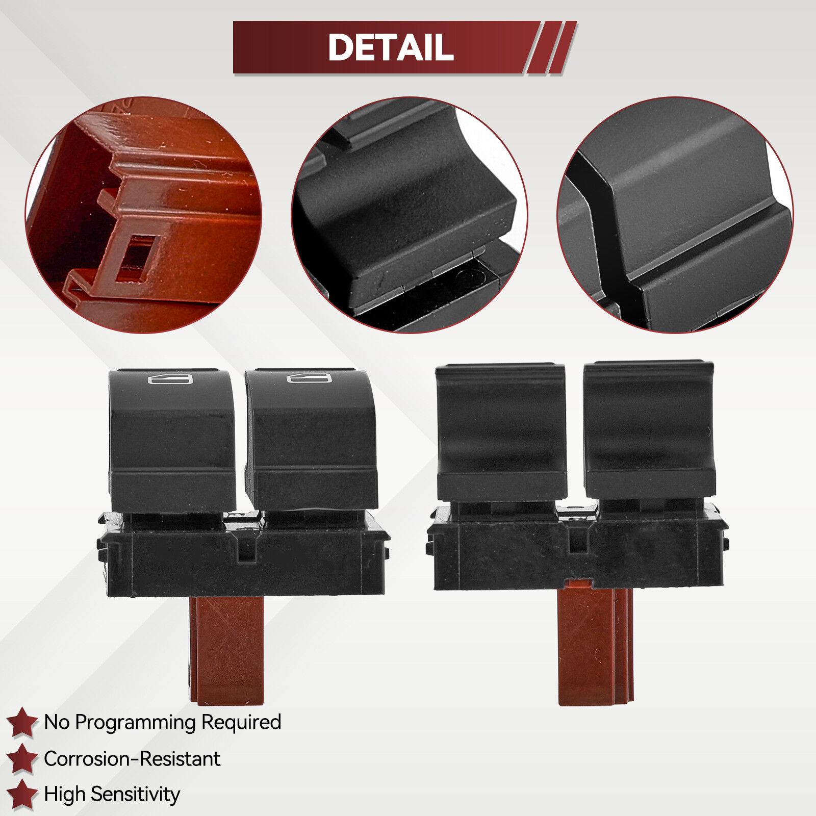 DRIVER SIDE Electric Window Control Double Switch For Skoda Fabia Mk2 ...