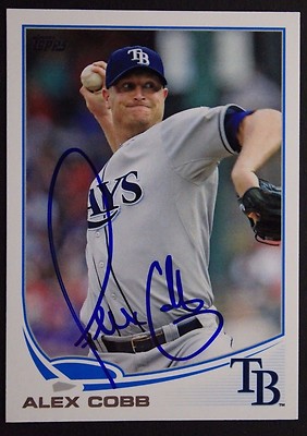 Tampa Bay Rays Alex Cobb Signed 2013 Topps Autograph Card #53 TOUGH 106 ...