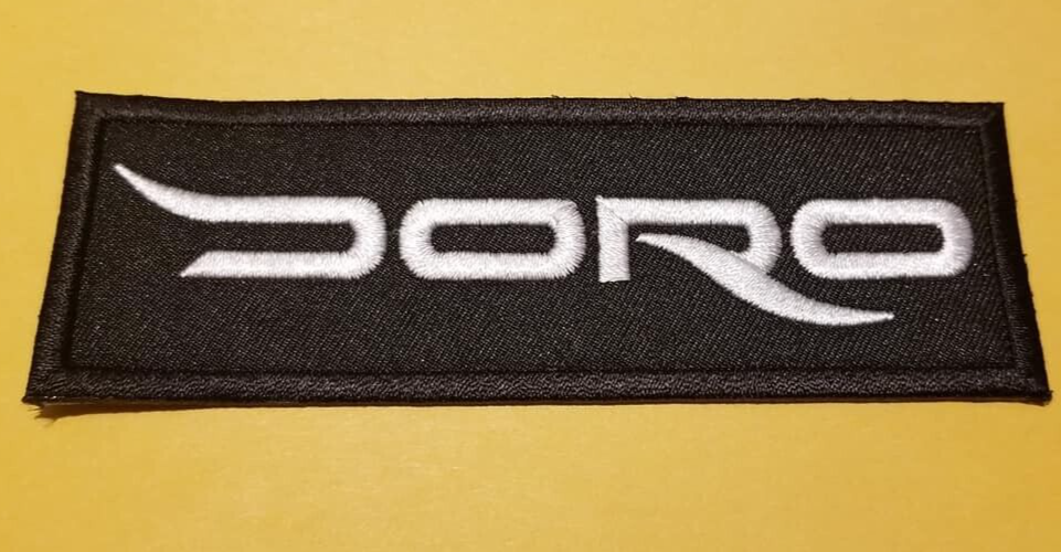 Doro metal culture Band Embroidered Patch approx 1.5x4.5" | eBay