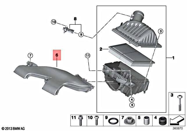 Genuine BMW MINI X1 Cooper F39 F45 F46 F48 F54 F55 AIR INTAKE DUCT ...