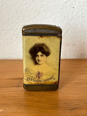 Antique Mexican ADV Victorian early 1900's ornate pocket match safe ...